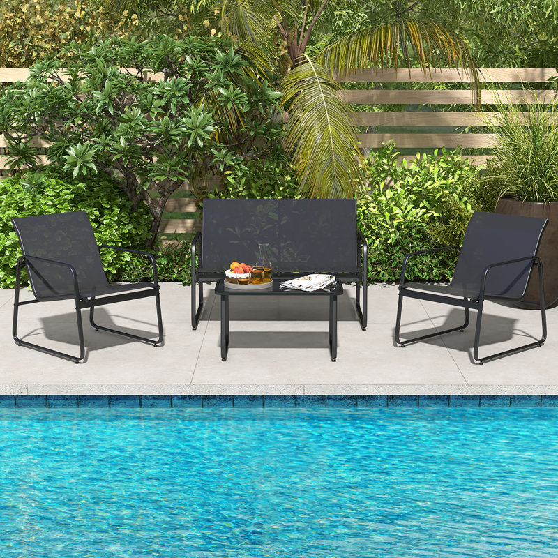Wade Logan® Bebee 4 - Person Outdoor Seating Group | Wayfair